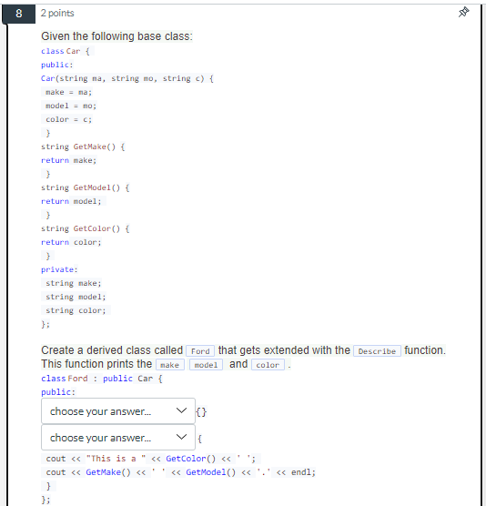 Solved 2 points What does the function do? It determines if | Chegg.com