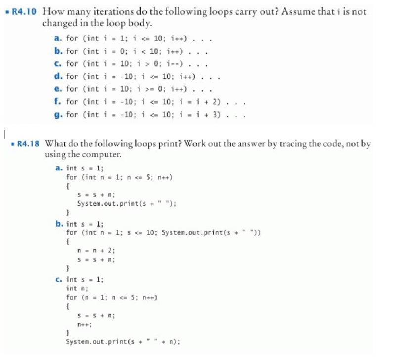 Solved R4.10 How many iterations do the following loops | Chegg.com Solved R4.10 How many iterations do the following loops | Chegg.com