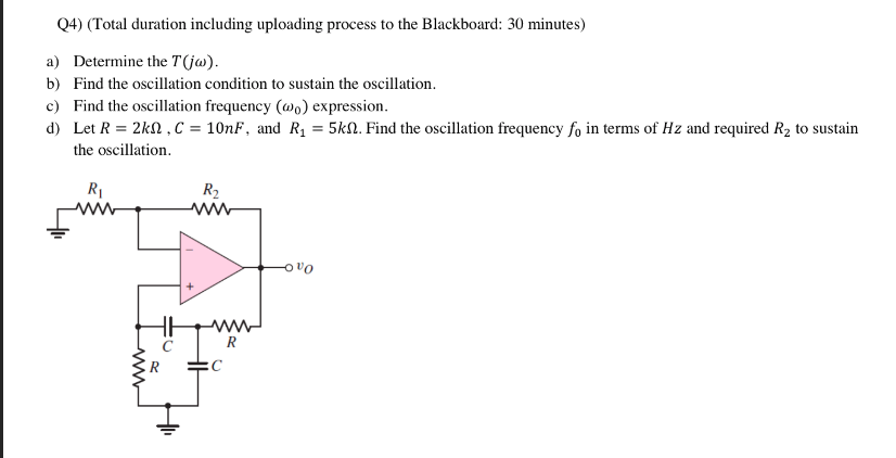 Solved Q4) (Total duration including uploading process to | Chegg.com