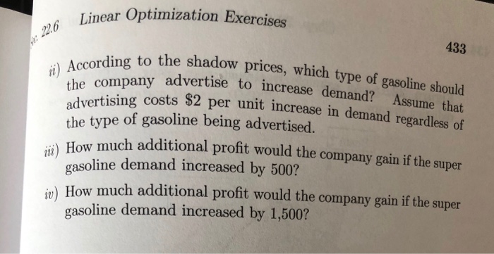 Solved Gasoline Blending One Of The Earliest And Most