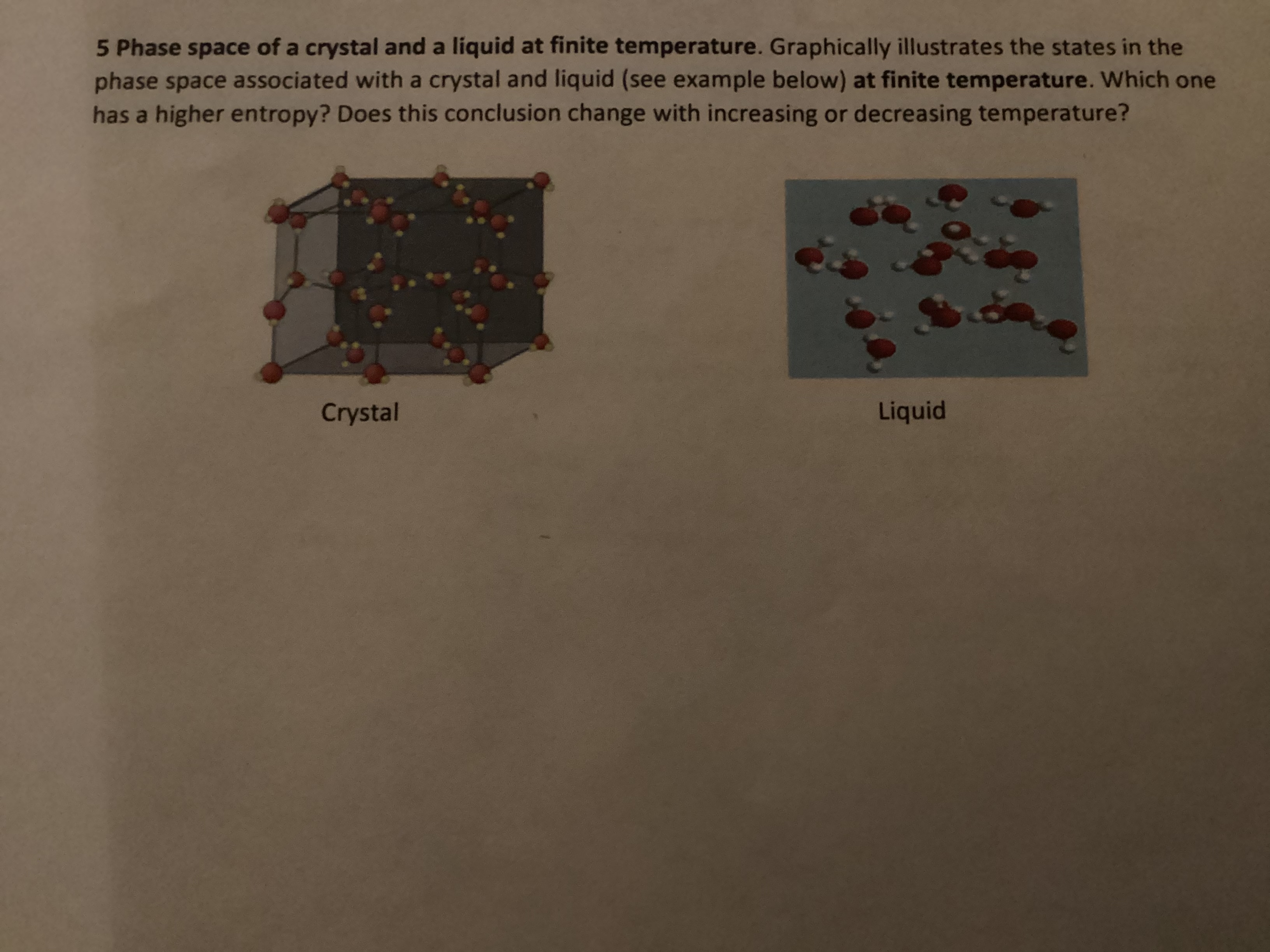 Solved 5 Phase space of a crystal and a liquid at finite | Chegg.com