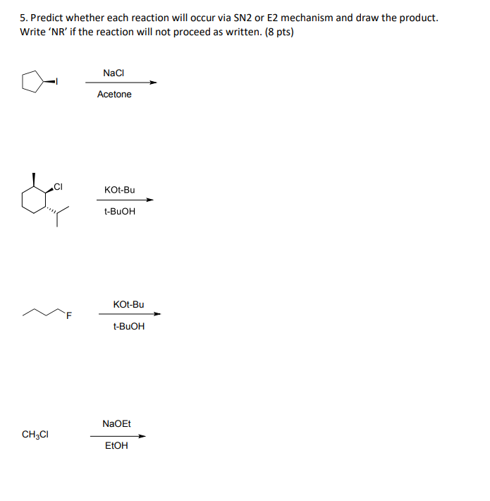Solved Predict whether each reaction will occur via SN2 or | Chegg.com