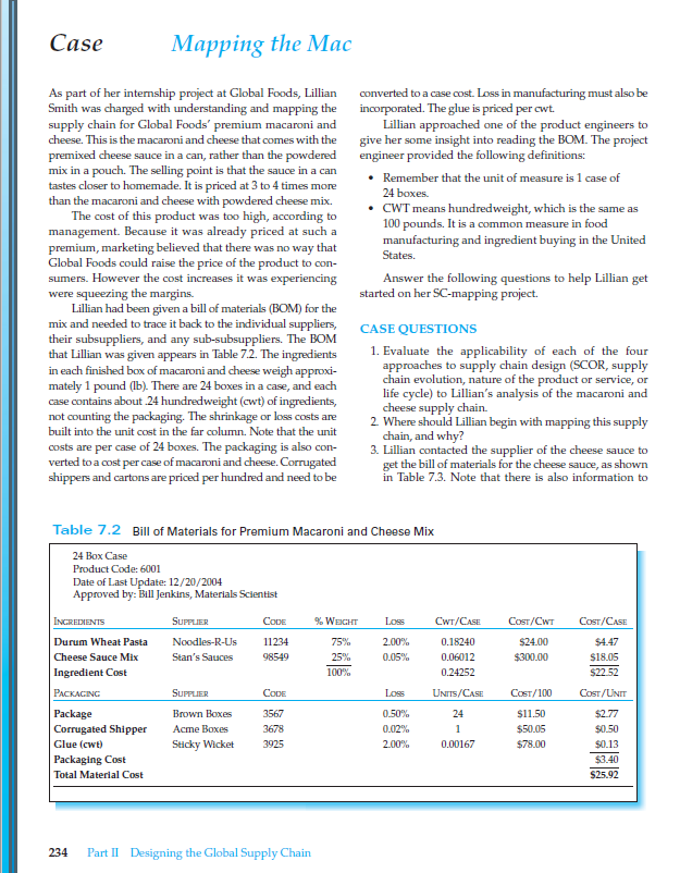 Solved Case Study: Mapping the MAC: Question 4 : Identify | Chegg.com