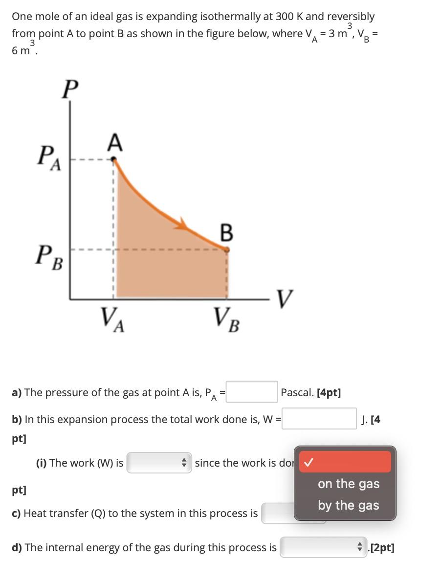 Solved One mole of an ideal gas is expanding isothermally at | Chegg.com
