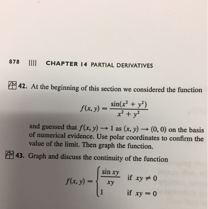 Solved 878 I CHAPTER 14 PARTIAL DERIVATIVES 42. At the | Chegg.com