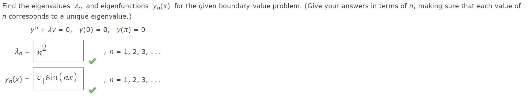 Solved Find The Eigenvalues λn And Eigenfunctions Yn X For