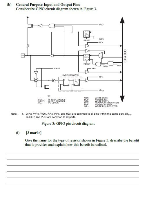 Solved (b) General Purpose Input and Output Pins Consider | Chegg.com
