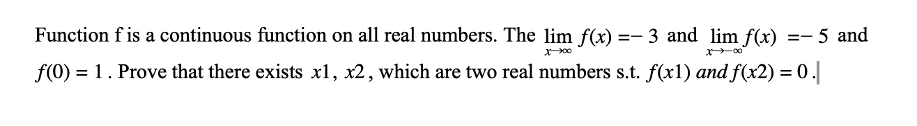 Solved Function F Is A Continuous Function On All Real 6286