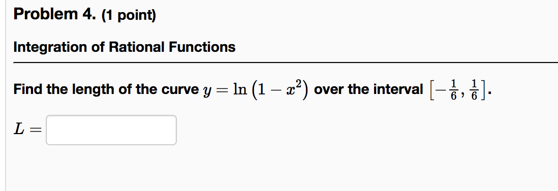 Solved Problem 4. (1 point) Integration of Rational | Chegg.com