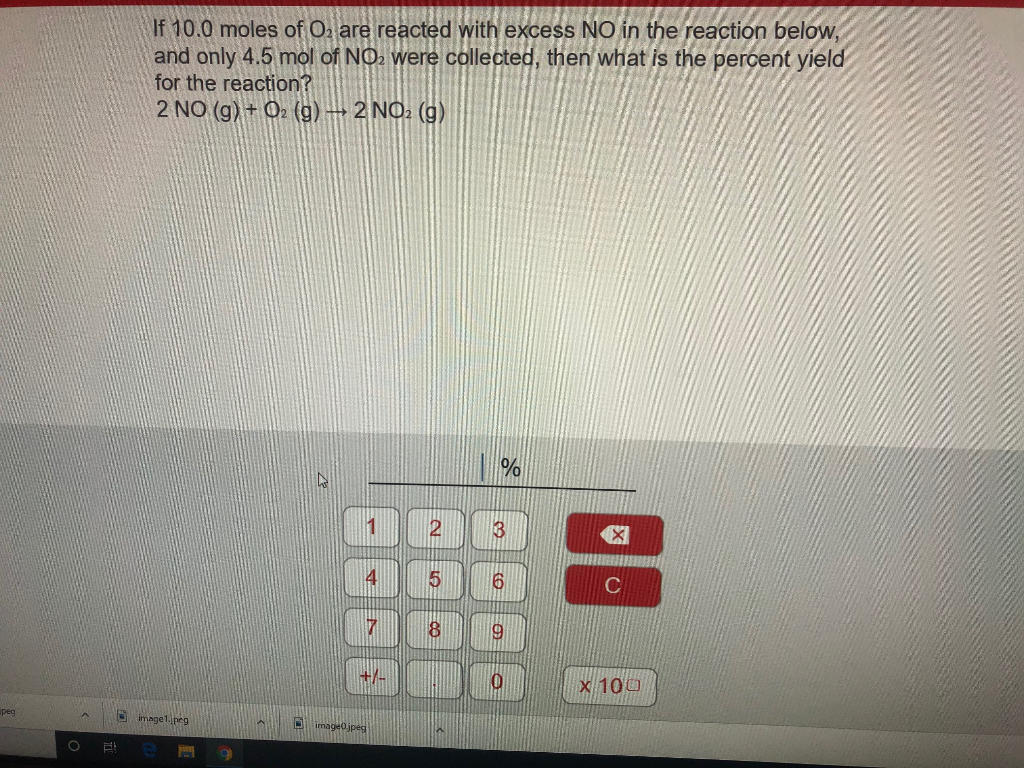 Solved If 10.0 moles of O2 are reacted with excess NO in the | Chegg.com
