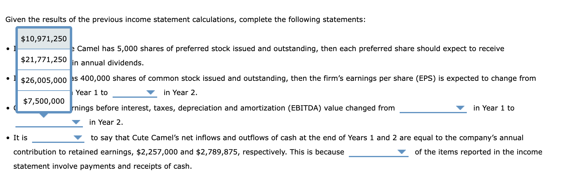 Solved Given the results of the previc $14.24 - In Year 2, | Chegg.com