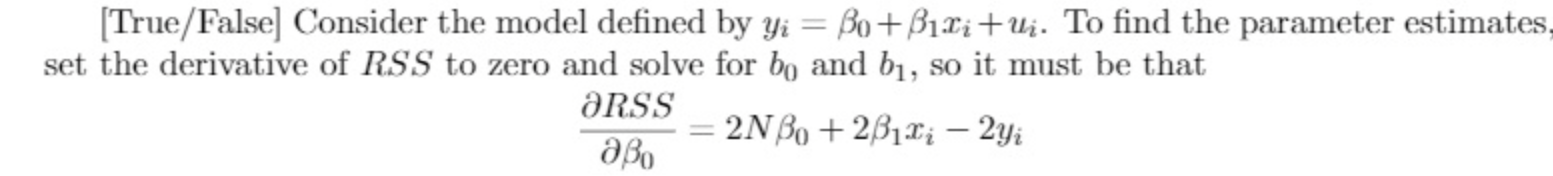 Solved Consider the model defined by y: = Bo + B12 +4. To | Chegg.com