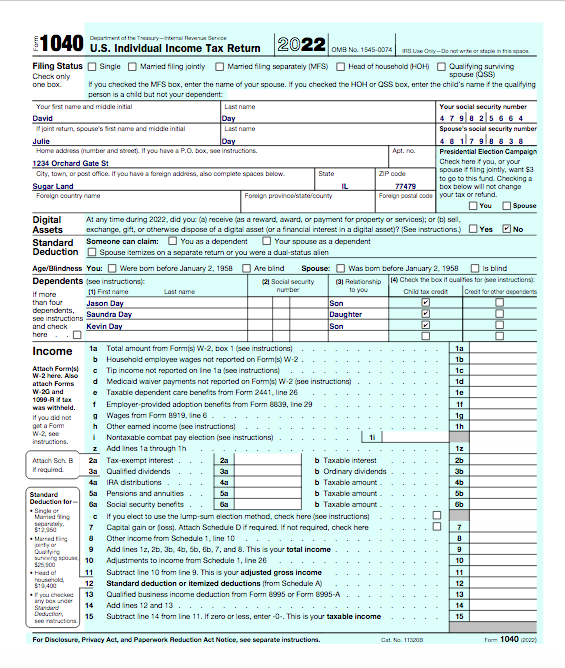 Deliverables: Form 1040, Schedule 1, Sch. A, Sch. C, | Chegg.com