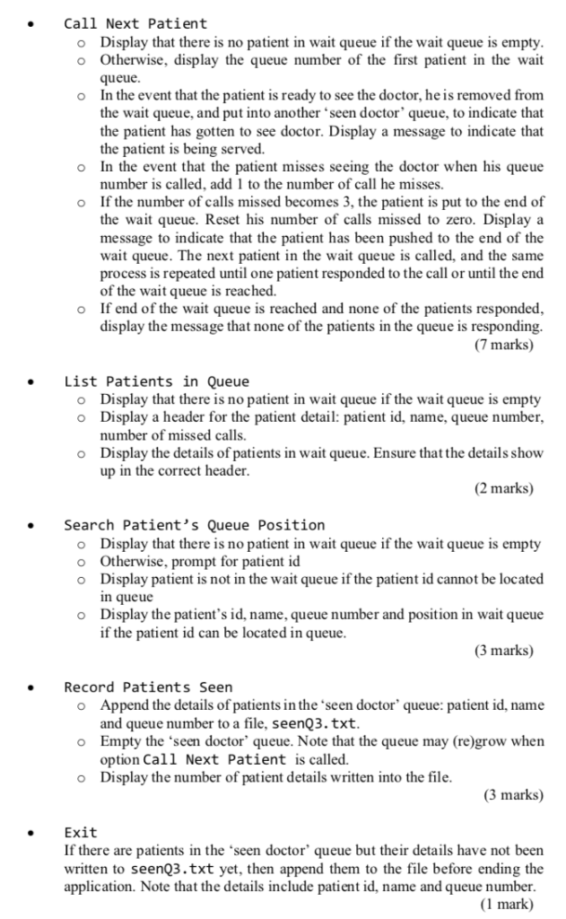 Solved Question 3 You are required to develop an application | Chegg.com