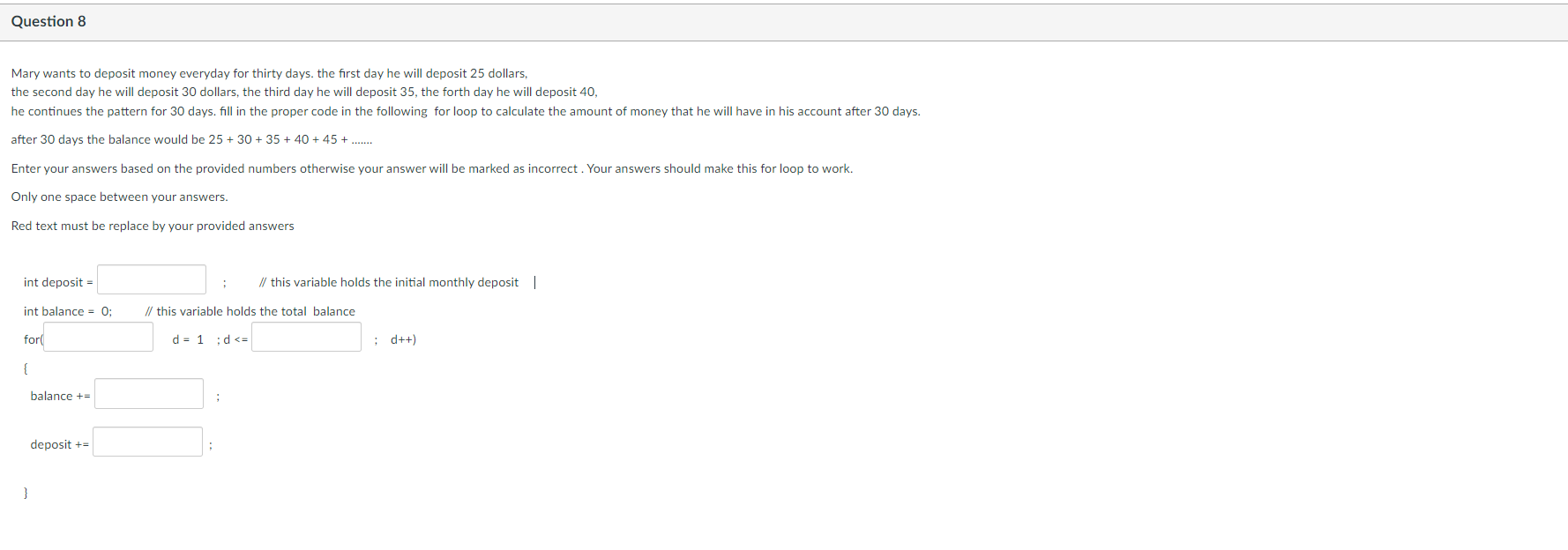 Solved The main method calls the method getDays Fill in the | Chegg.com