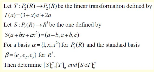 Solved Let T:P (R) →P2(R)be the linear transformation | Chegg.com