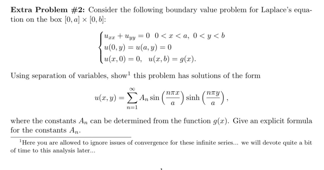 Solved Extra Problem #2: Consider the following boundary | Chegg.com