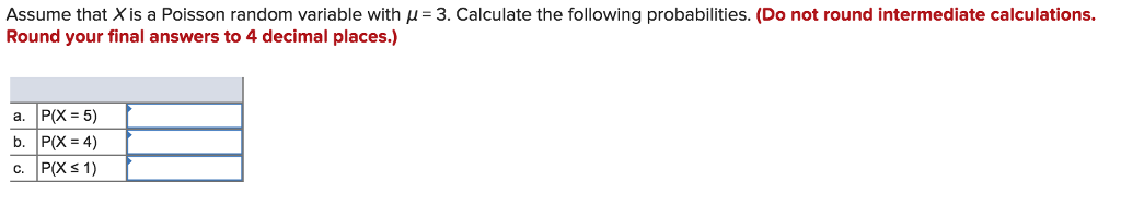 Solved Assume that X is a Poisson random variable with μ-3. | Chegg.com