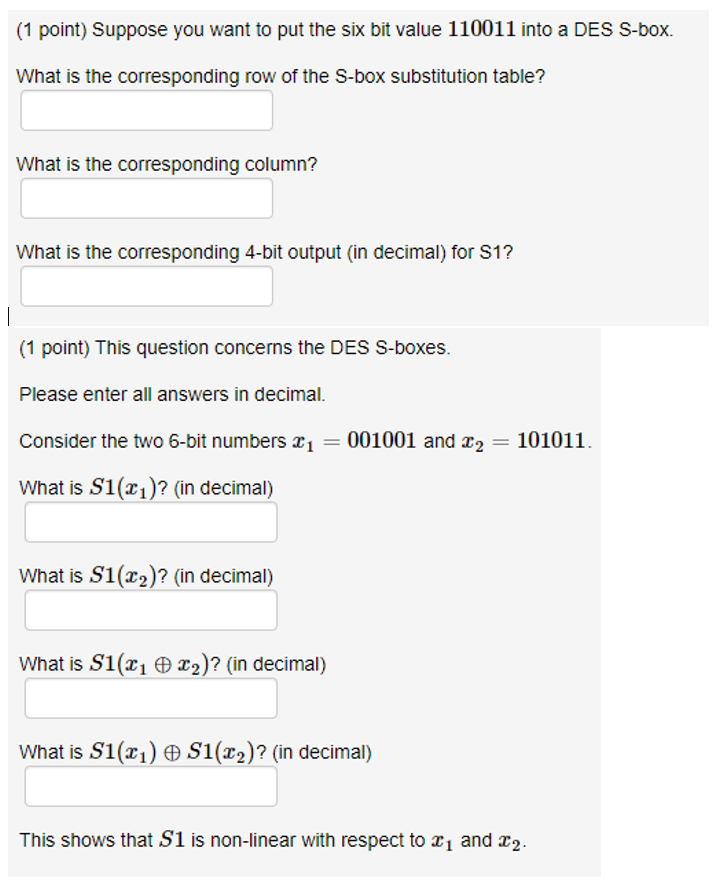 Solved (1 point) Suppose you want to put the six bit value | Chegg.com