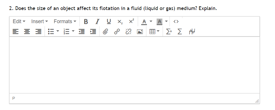 Solved 2. Does the size of an object affect its flotation in | Chegg.com
