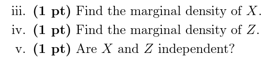 Solved (5 pts) The joint distribution of two random variable | Chegg.com
