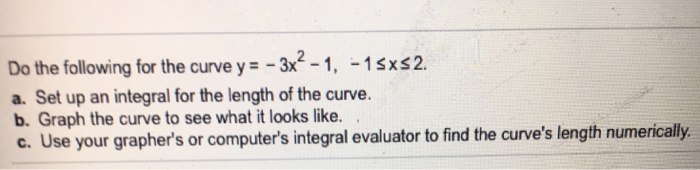 Solved 2 Do the following for the curve ys a. Set up an | Chegg.com
