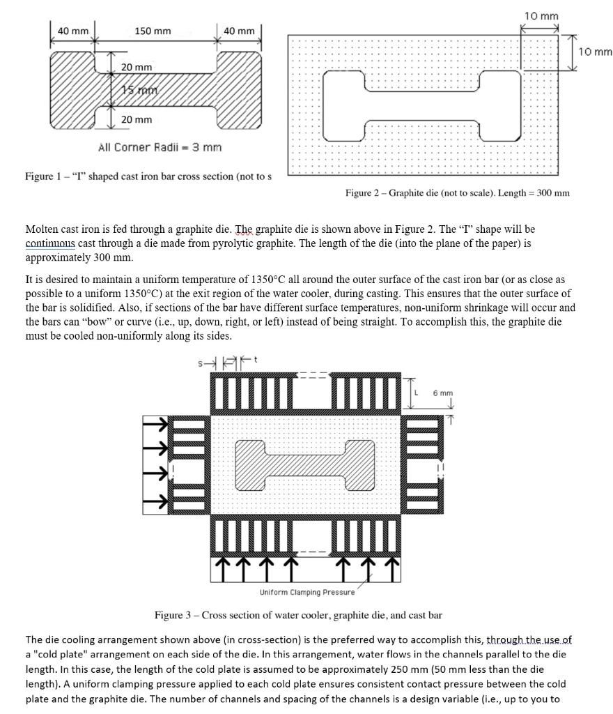 All Corner Radii =3 mm Figure 1 - "I" shaped cast | Chegg.com