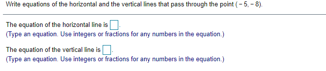 Solved Write equations of the horizontal and the vertical | Chegg.com