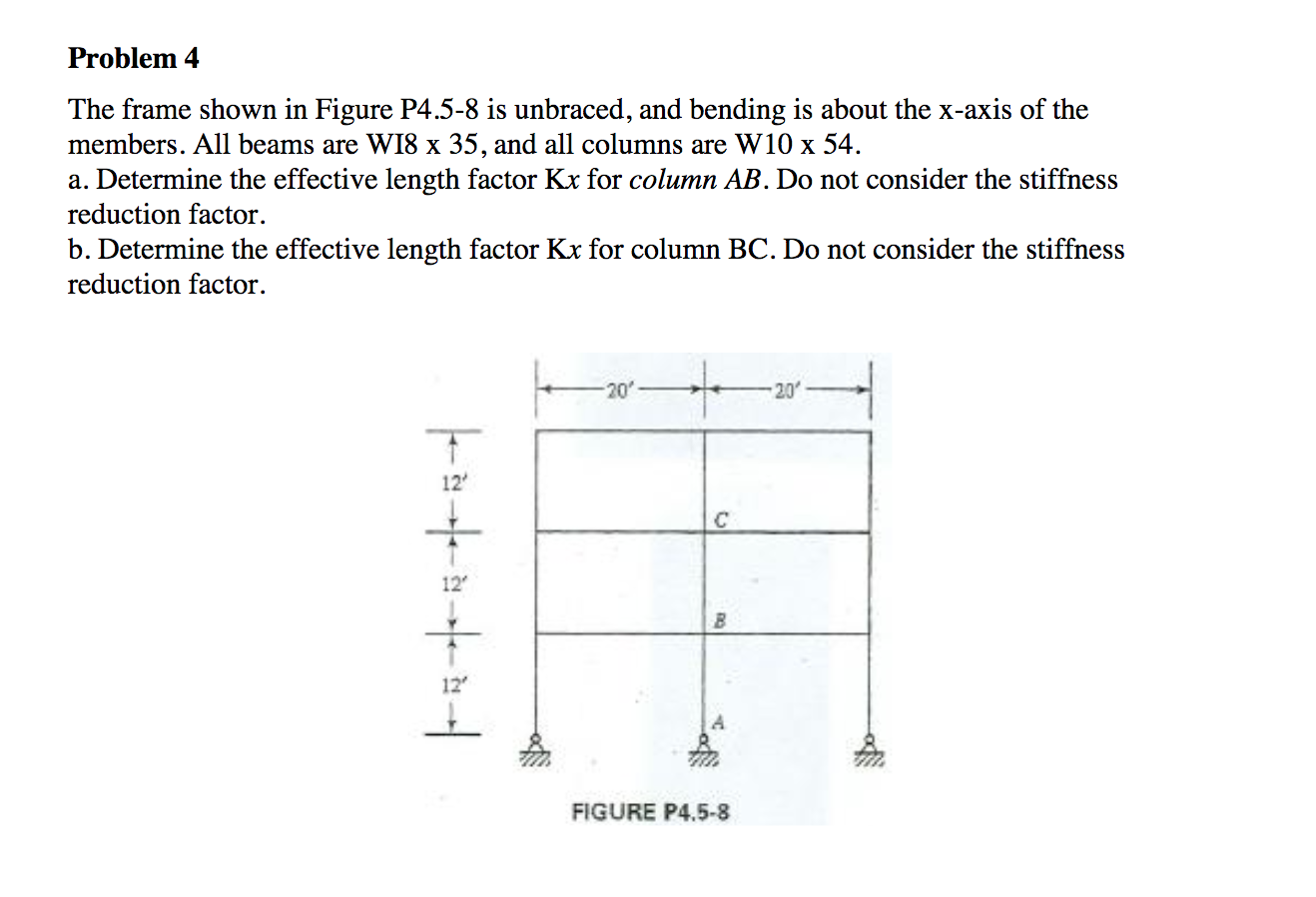 Solved Problem 4 The frame shown in Figure P4.5-8 is | Chegg.com