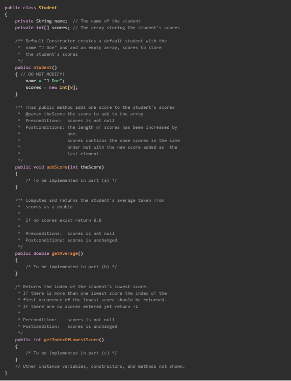 Solved Help with Java FRQ QUESTION 1 QUESTION 2 Given an | Chegg.com ...