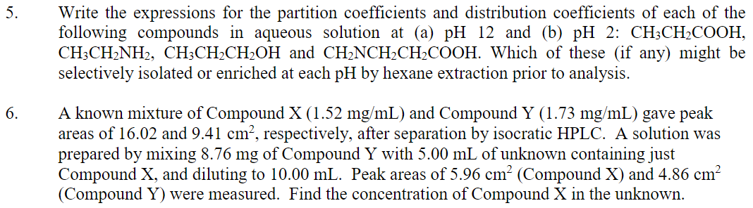 Solved Write the expressions for the partition coefficients | Chegg.com