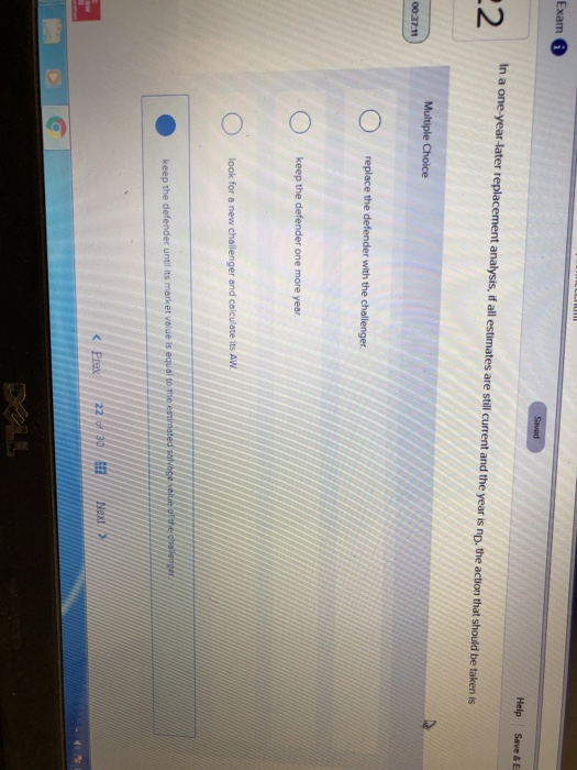 Solved Help Save & E In a one-year-later r analysis, if all | Chegg.com