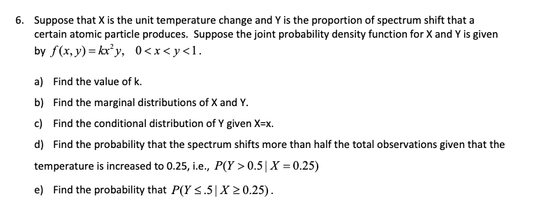 Solved 6. Suppose that X is the unit temperature change and | Chegg.com