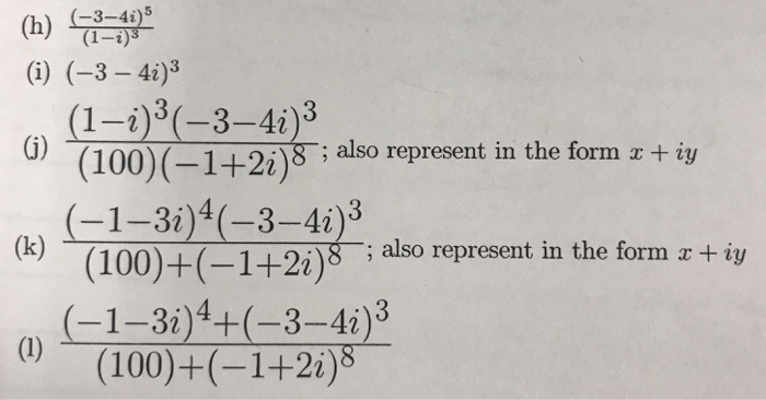 Solved 1. Represent the following numbers in polar form | Chegg.com
