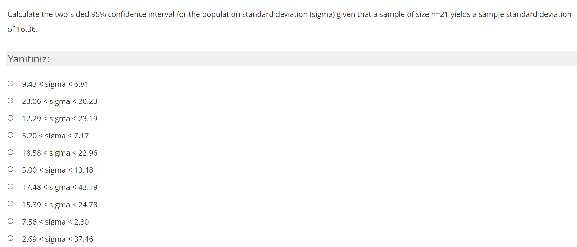 Solved Calculate the two-sided 95% confidence interval for | Chegg.com