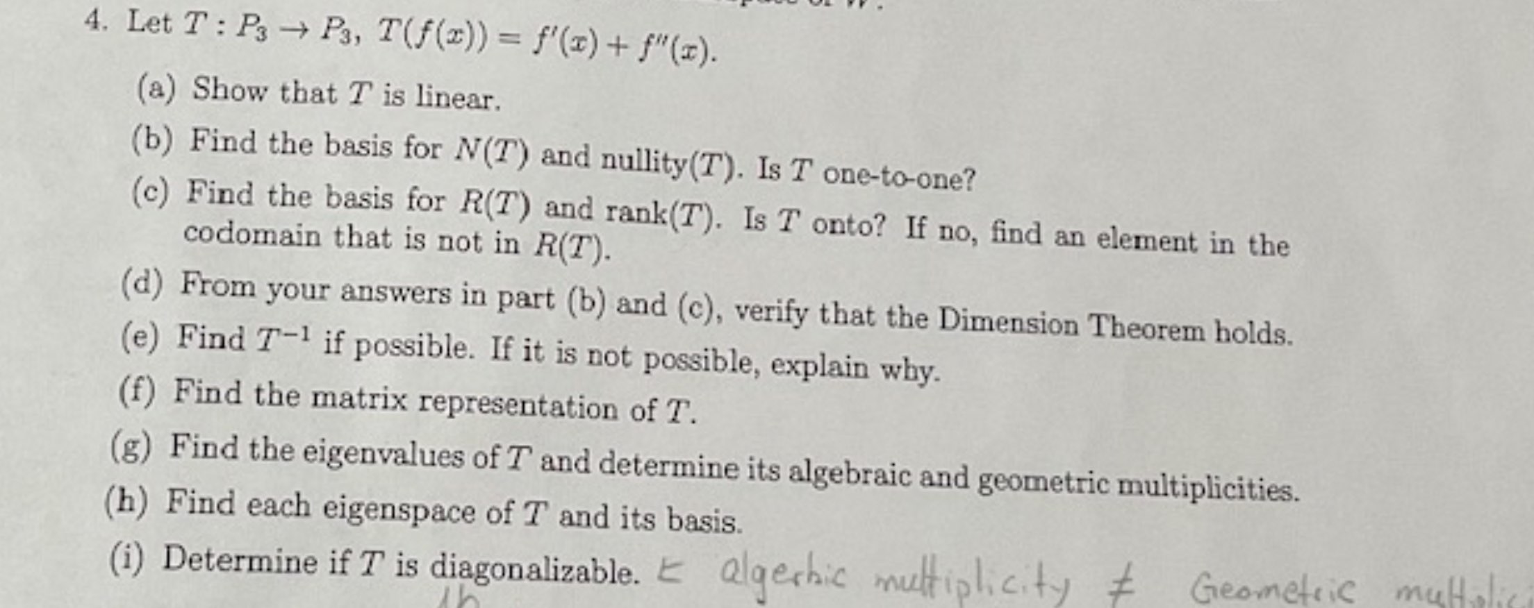 Solved Let V ﻿and W ﻿be vector spaces and T:V→W ﻿be a linear | Chegg.com