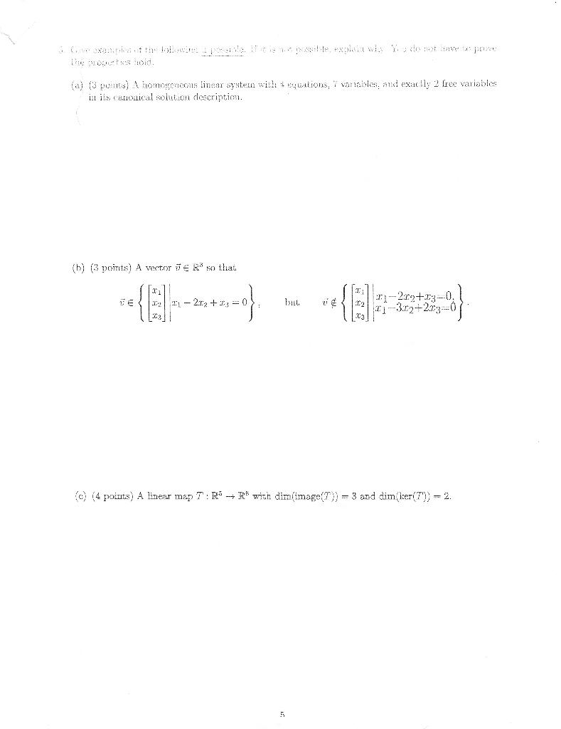 Solved Pets old. (a) (3 pones) A homogeneous linear systein | Chegg.com