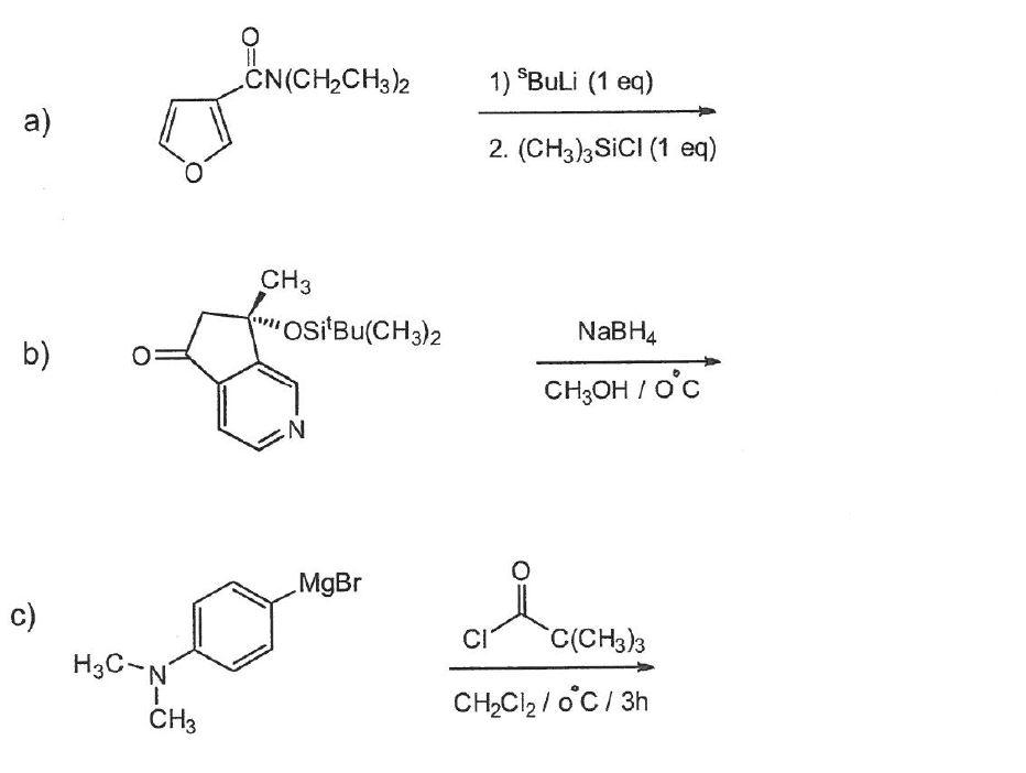 Solved CN(CH2CH3)2 1) SBuli (1 eq) a) a 2. (CH3)3 SICI (1 | Chegg.com