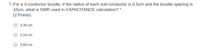 Solved 7. For a 3-conductor bundle, if the radius of each | Chegg.com