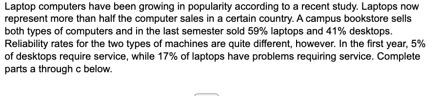 Solved Laptop computers have been growing in popularity | Chegg.com