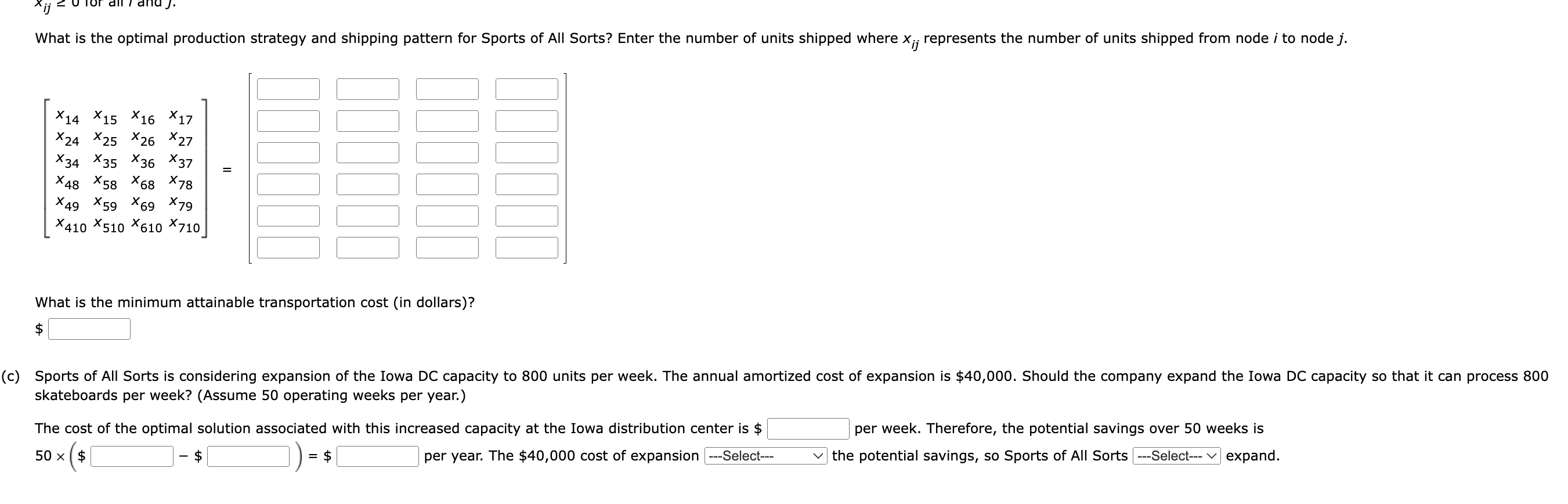 Solved (a) Draw the network representation for this problem. | Chegg.com