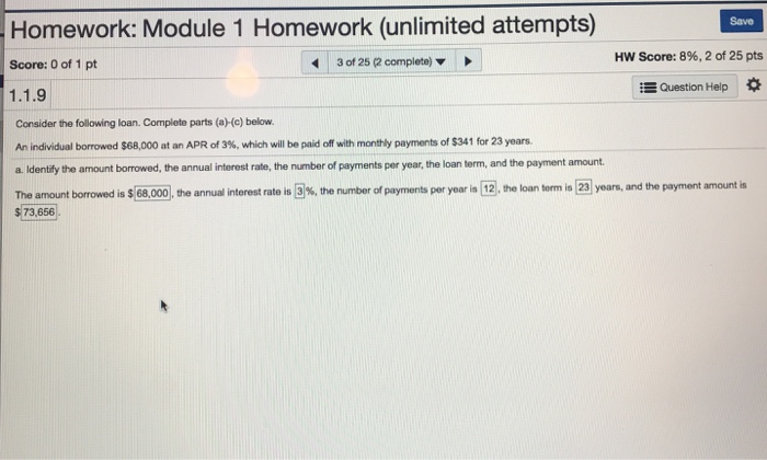 Solved Save Homework Module 1 Homework Unlimited Attempts