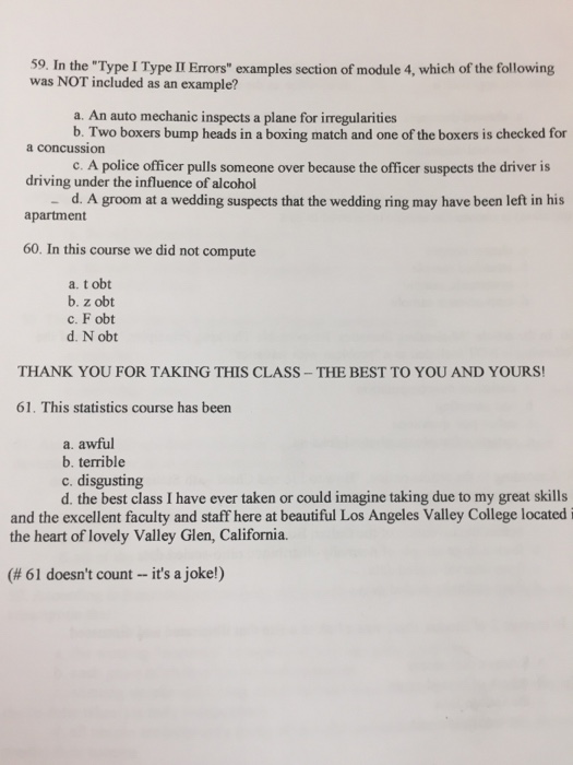 Solved In the "Type I Type II Errors" examples section of | Chegg.com