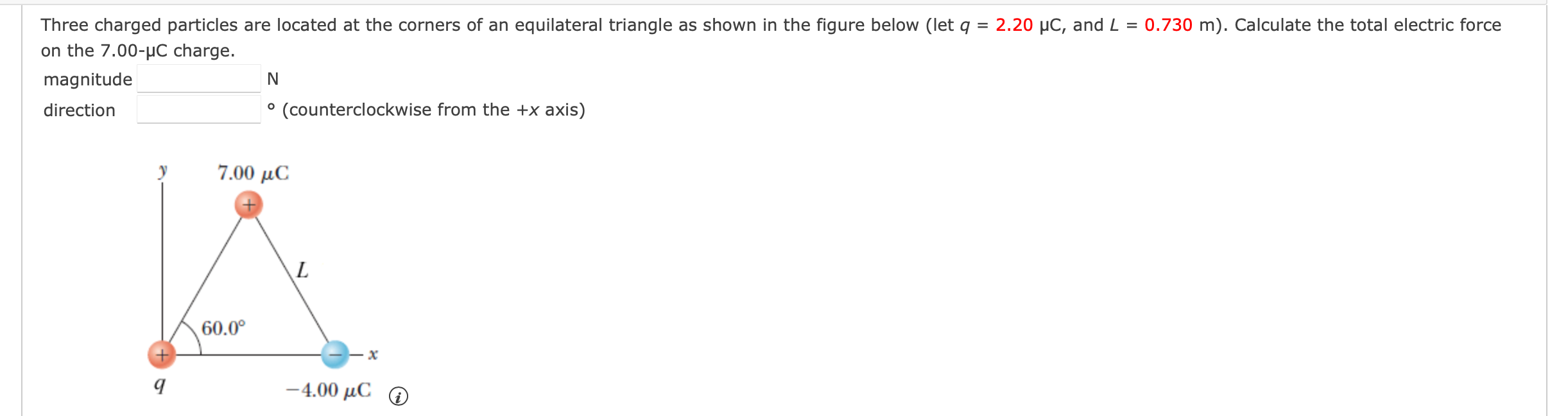 Solved Three Charged Particles Are Located At The Corners Of