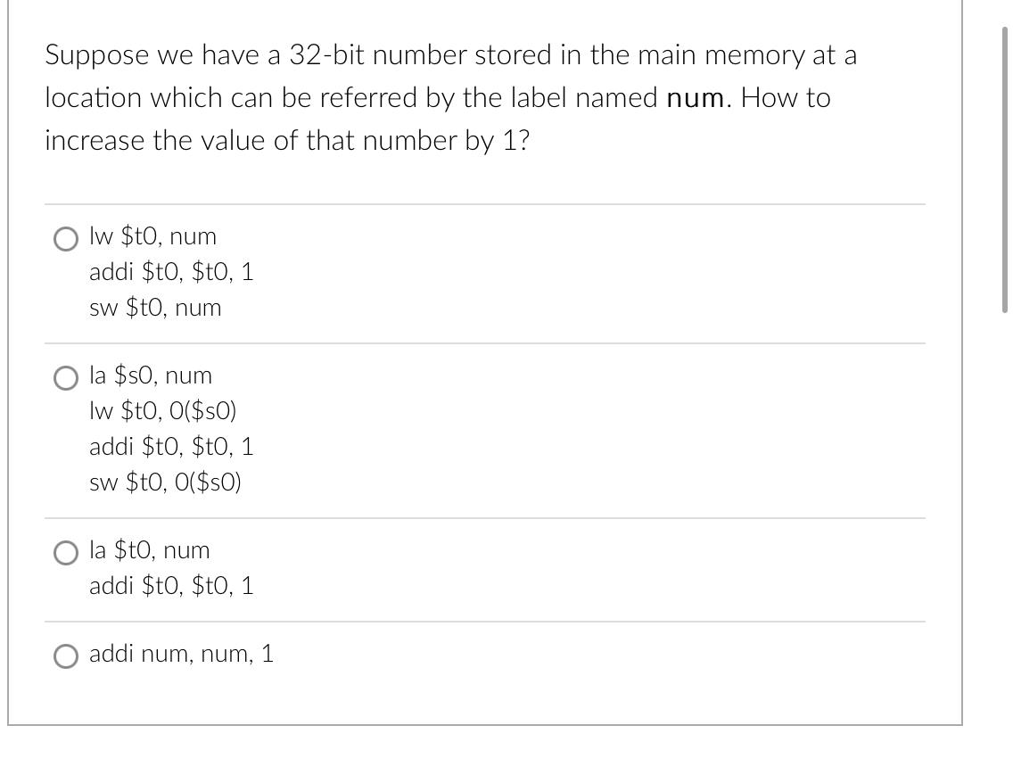 Solved Suppose We Have A 32 bit Number Stored In The Main Chegg