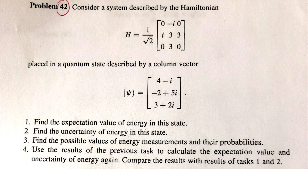 Solved Problemm 42 Consider a system described by the | Chegg.com