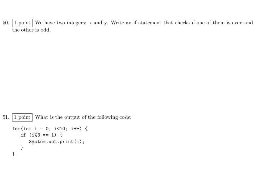 Solved 48 1 Point Turn Into A Java Expression The Statement 