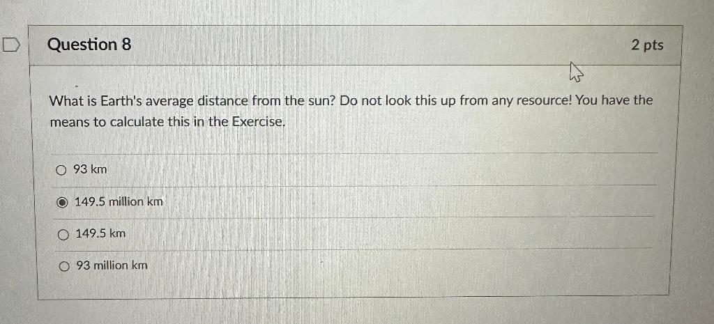 Solved According to your Earth Fact Sheet, what are the | Chegg.com
