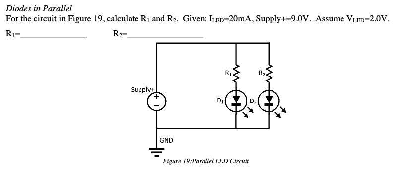 Solved Diodes in Parallel For the circuit in Figure 19, | Chegg.com