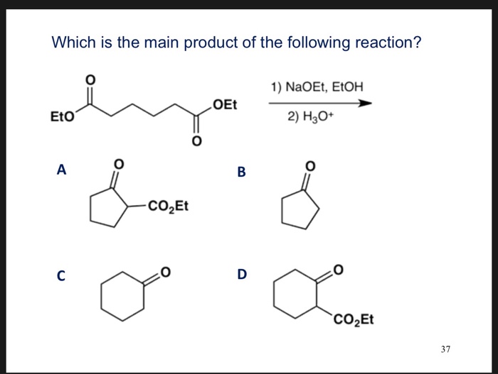 Solved Which is the main product of the following reaction? | Chegg.com